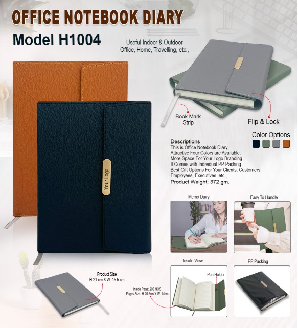 Office Notebook Diary - PU Leather Corporate Diaries | Hora Gifts