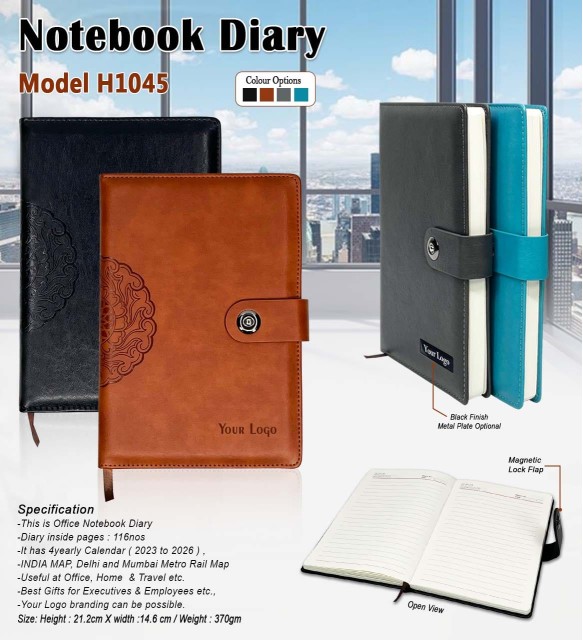 Office Notebook Diary – PU Leather – Corporate Diary H1045