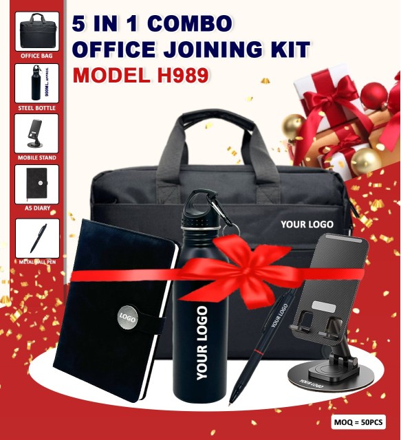 5 in 1 Office Joining Kit - Branded Employee Welcome Gift | Hora