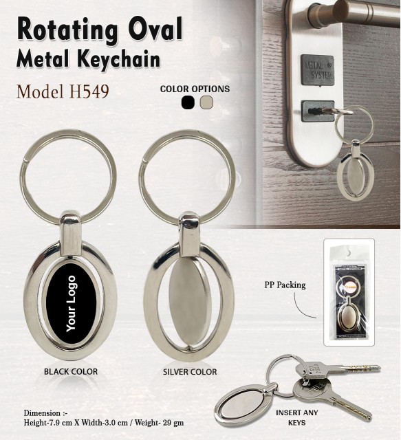 Rotating Metal Keychain