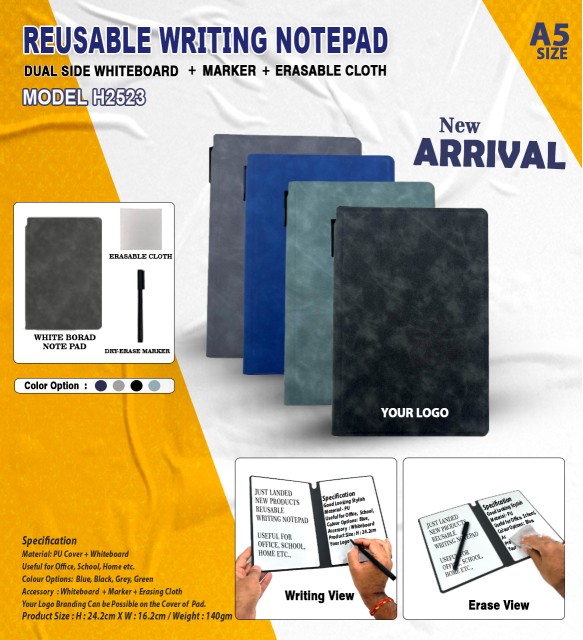 A5 Reusable Whiteboard Notepad | Eco-Friendly | Hora