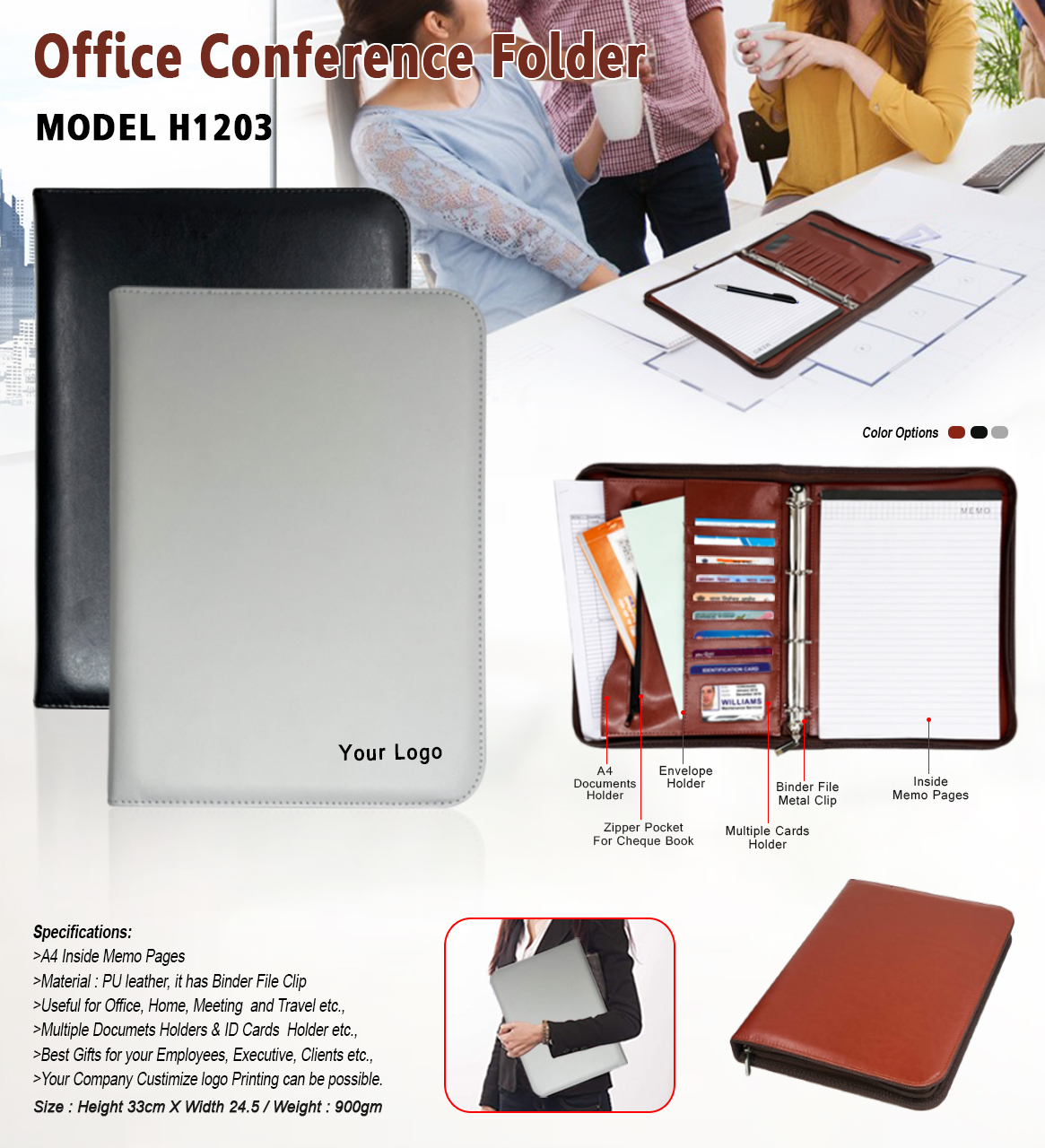 Stylish Conference Folders for Professional Business Meetings