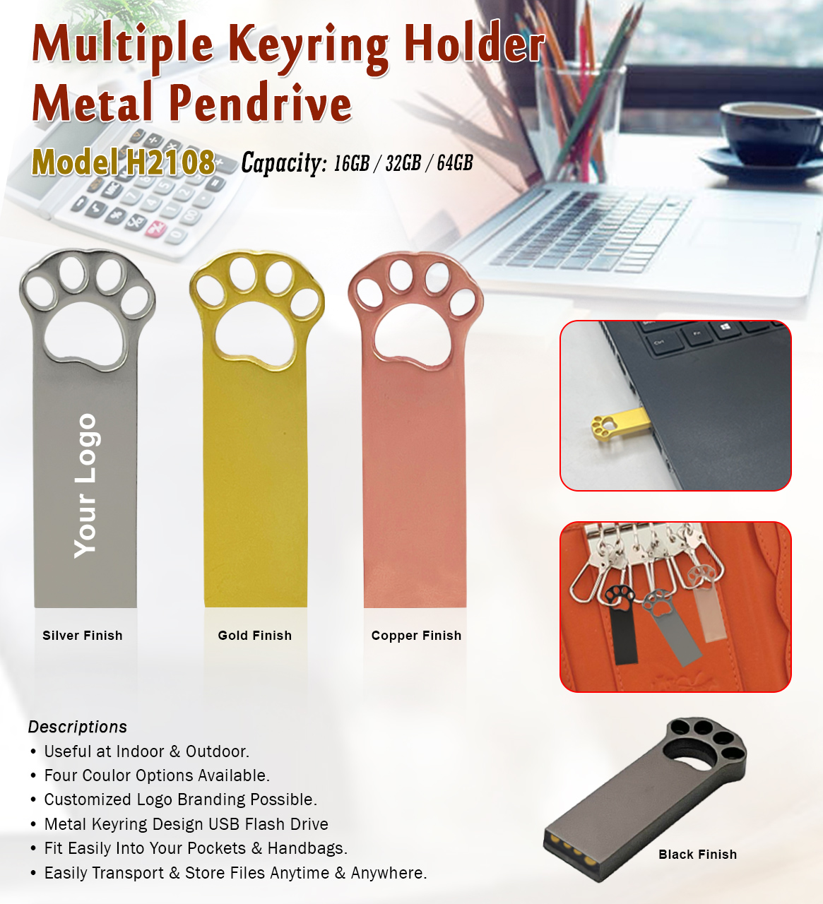 Multi Keyring Holder Pendrive